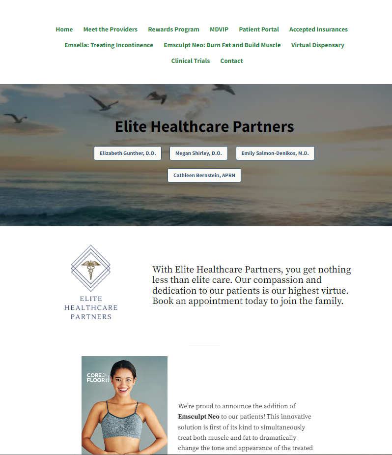 A New Website as "Elite" as We Are - Elite Healthcare Partners